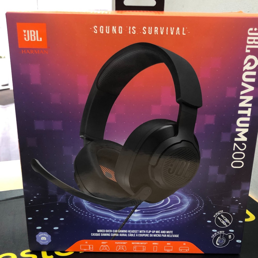 JBL Quantum 200 Wired Over-Ear JBL Quantum 200 Wired Over-Ear Gamin ...